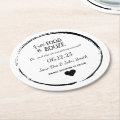 Save the Date Coaster - Free Food & Booze | Zazzle
