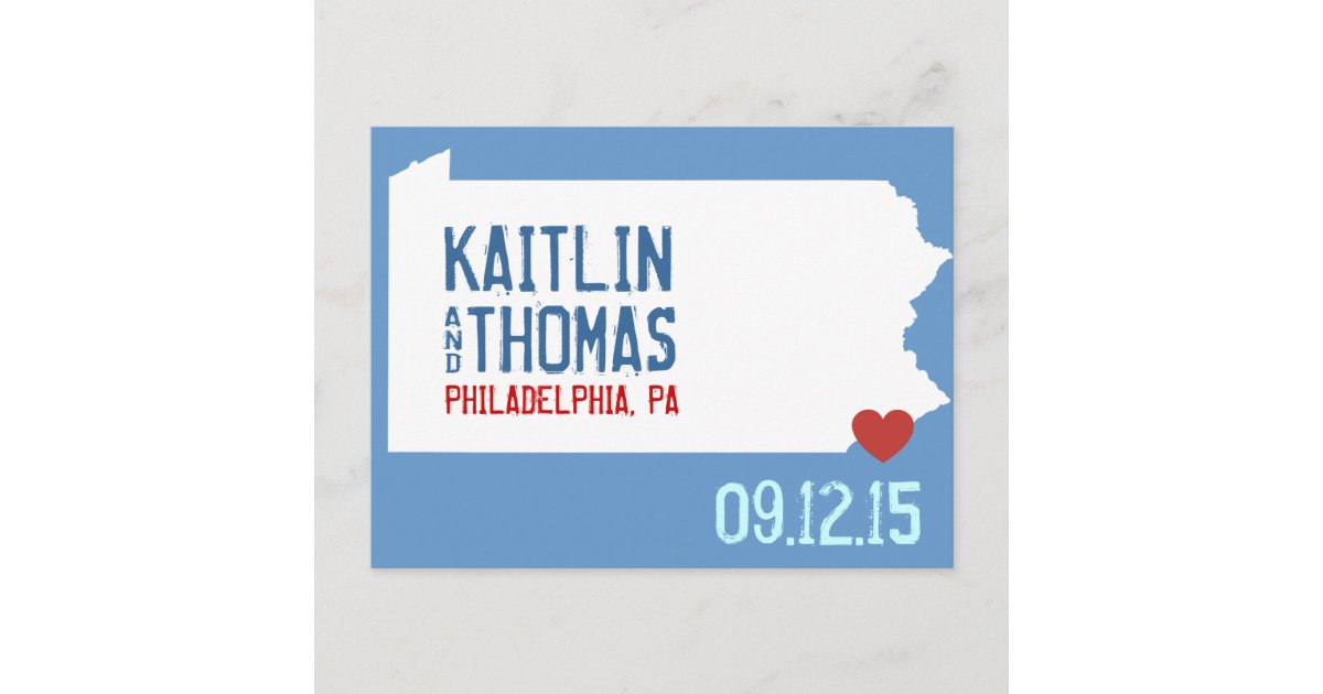 Save the Date - Customizable - Pennsylvania Announcement Postcard | Zazzle