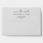 Save The Date Elegant Pre Addressed Envelope | Zazzle