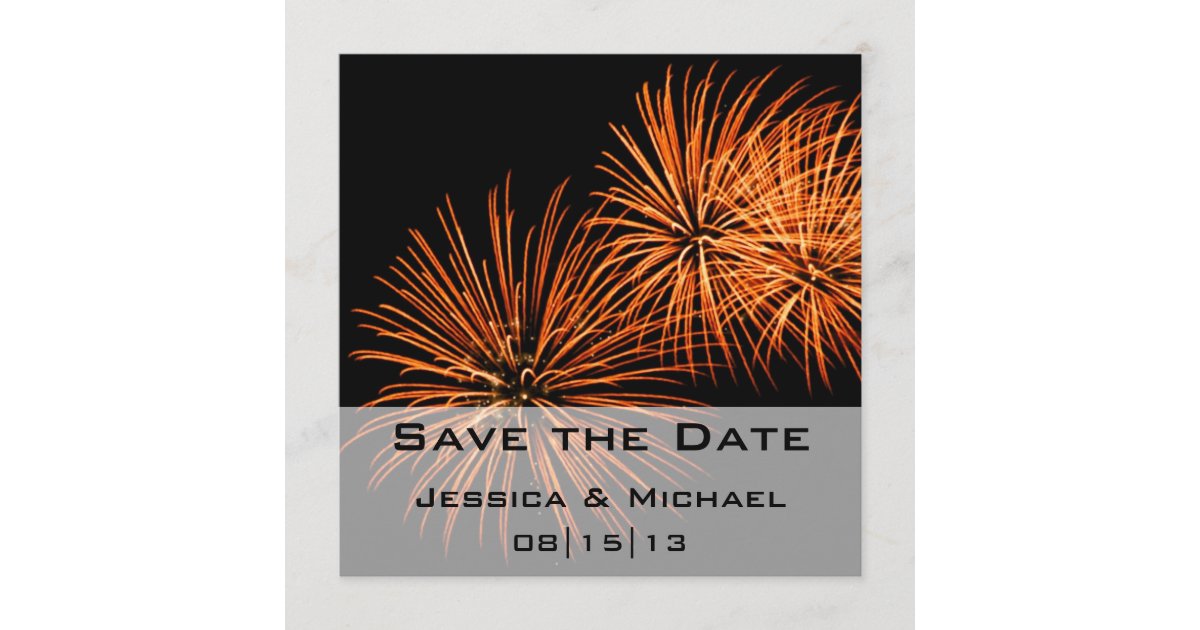 Save the Date Fireworks 2 Announcement | Zazzle.com