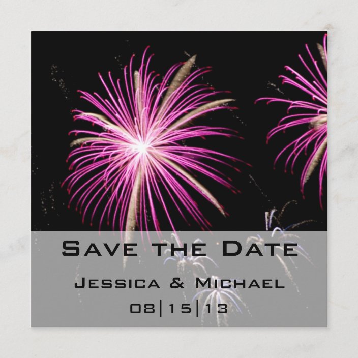 Save the Date Fireworks Announcement | Zazzle.com