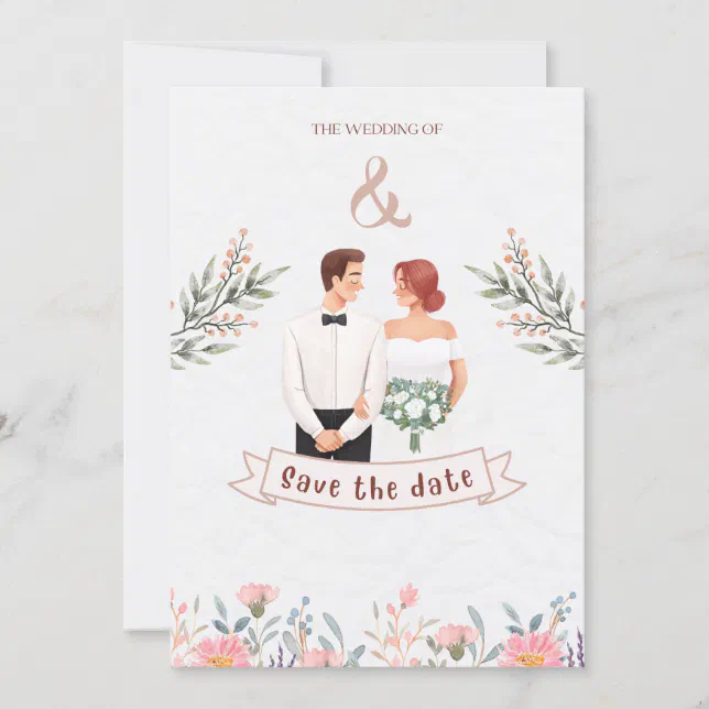 Save the date for the wedding of invitation | Zazzle