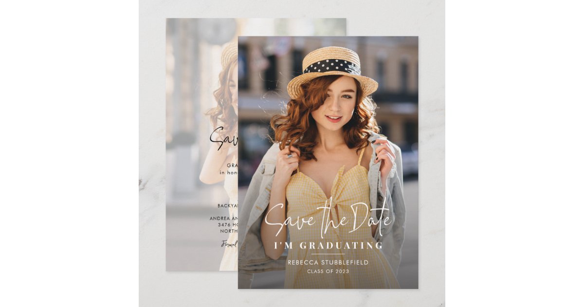 Save the Date Graduation 2025 Photo Party Announcement | Zazzle