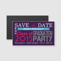 Save the Date Graduation Magnetic Card Reminders | Zazzle