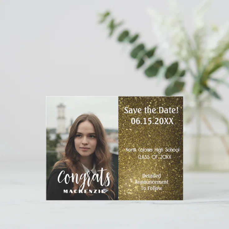 Save the Date Graduation Party Invitation Card | Zazzle
