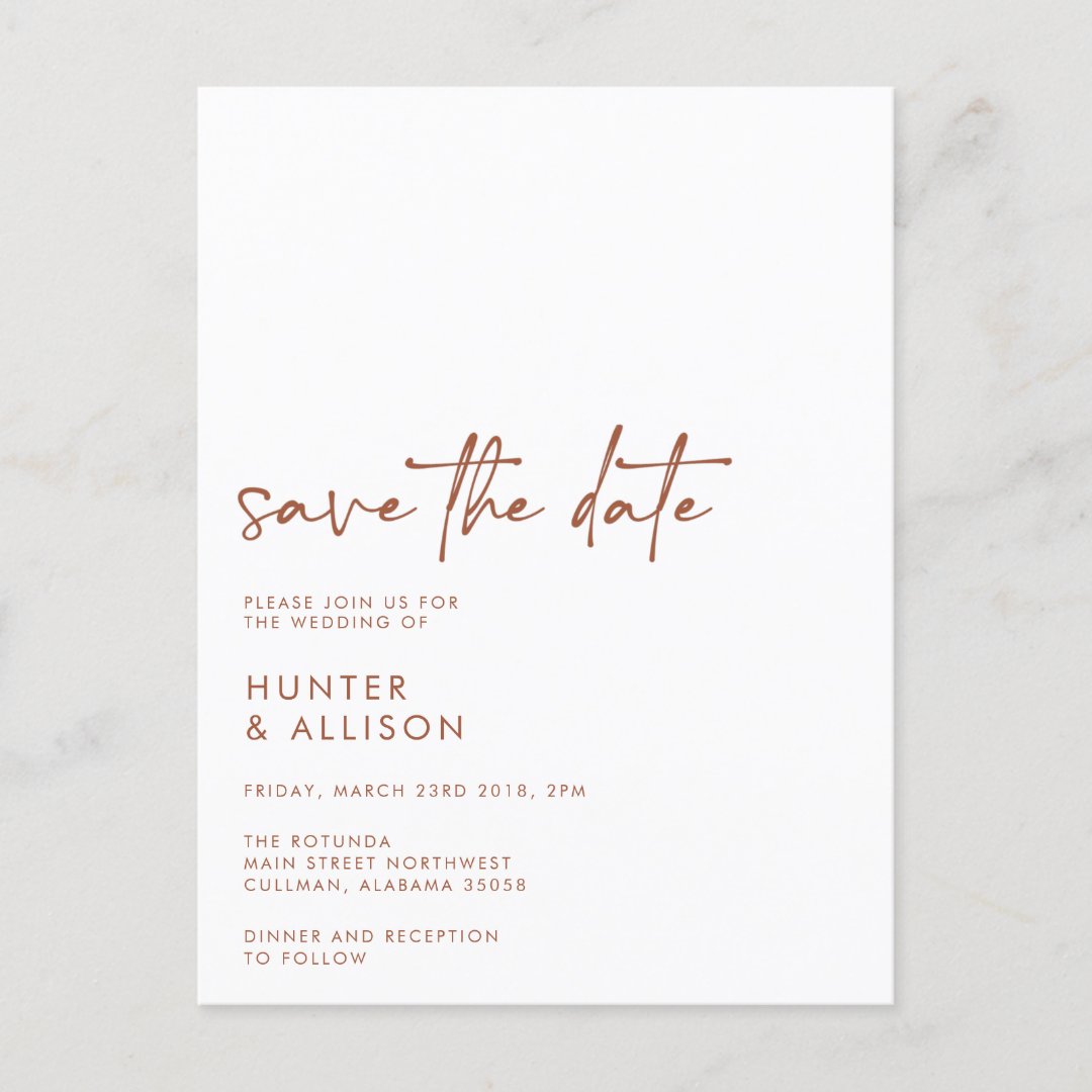 Save The Date Invitation Postcard | Zazzle