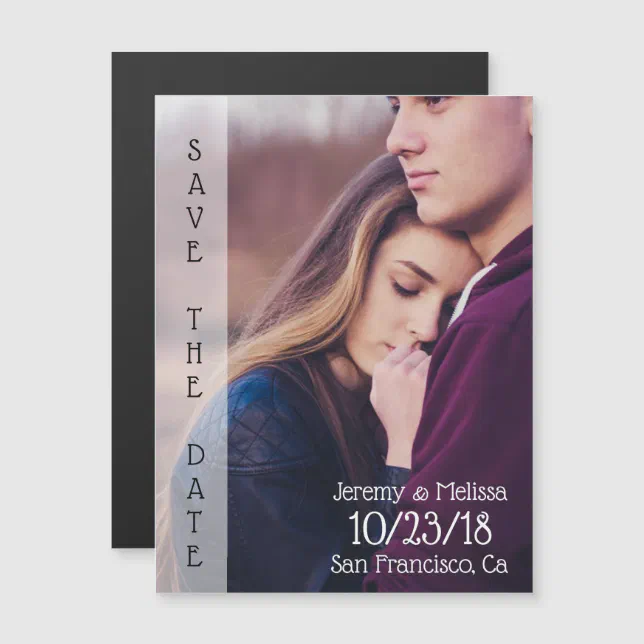 Save the Date Magnetic Wedding Card | Zazzle