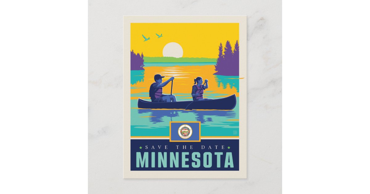 Save the Date | Minnesota Invitation Postcard | Zazzle