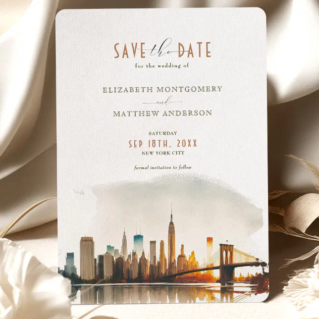 Save The Date New York City Destination Invitation | Zazzle