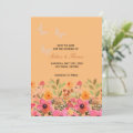 Save The Date Photo Invitation Pink Peach Flowers | Zazzle