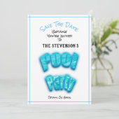 Save The Date Pool Party Birthday Invitation White | Zazzle