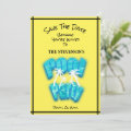 Save The Date Pool Party Fun Birthday Yellow | Zazzle