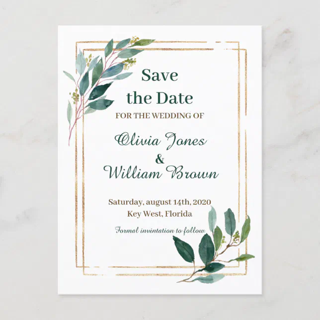 save the date postcard | Zazzle