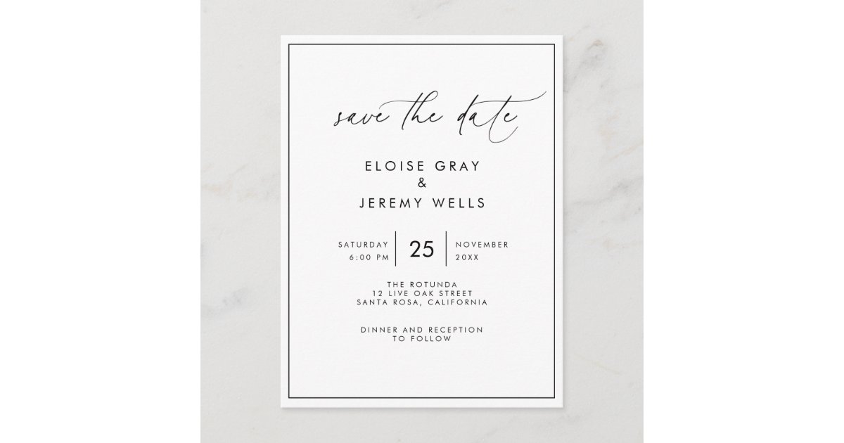 Save the Date Postcard | Zazzle