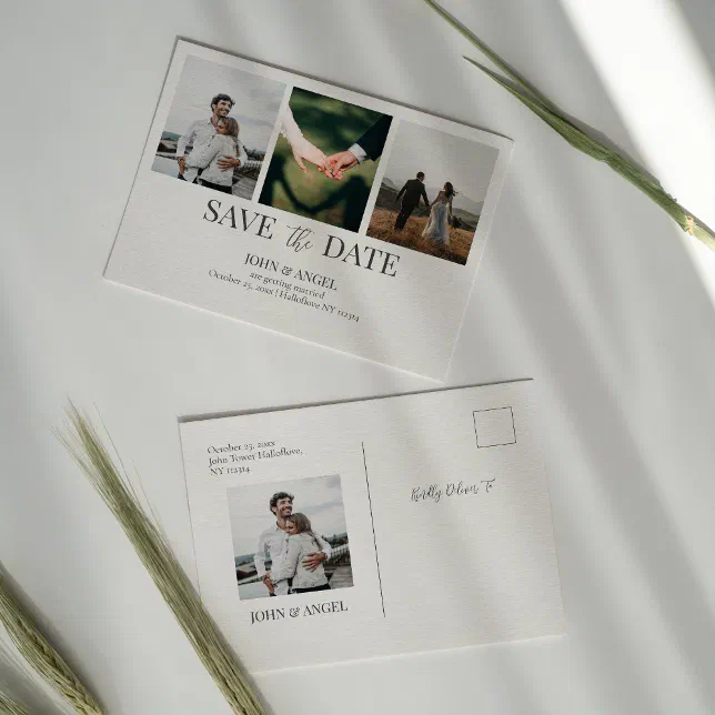 Save the Date Postcard, Minimalist Save the date Postcard | Zazzle