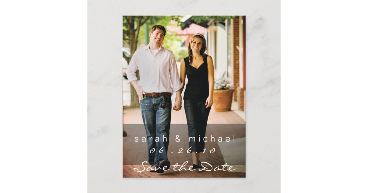 Save the Date Postcard Photo 02 | Zazzle