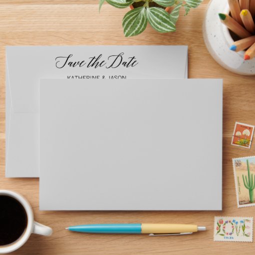 Save The Date Pre Addressed Envelope | Zazzle
