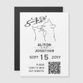 Save The Date QR Code Simple Script Minimalist | Zazzle