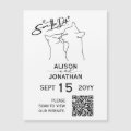 Save The Date QR Code Simple Script Minimalist | Zazzle