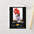 Save the Date Rainbow Heart Photo Announcement Postcard | Zazzle