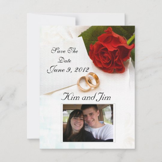 Save the Date red rose invitation | Zazzle.com