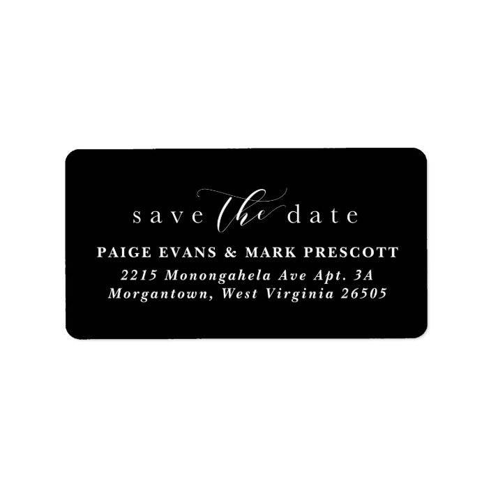 Save the date return address label | Zazzle.com