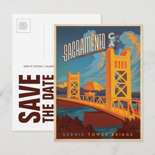 Save the Date | Sacramento, CA Announcement Postcard | Zazzle