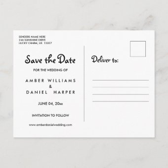 Save the Date Script Spots Photo Postcard | Zazzle