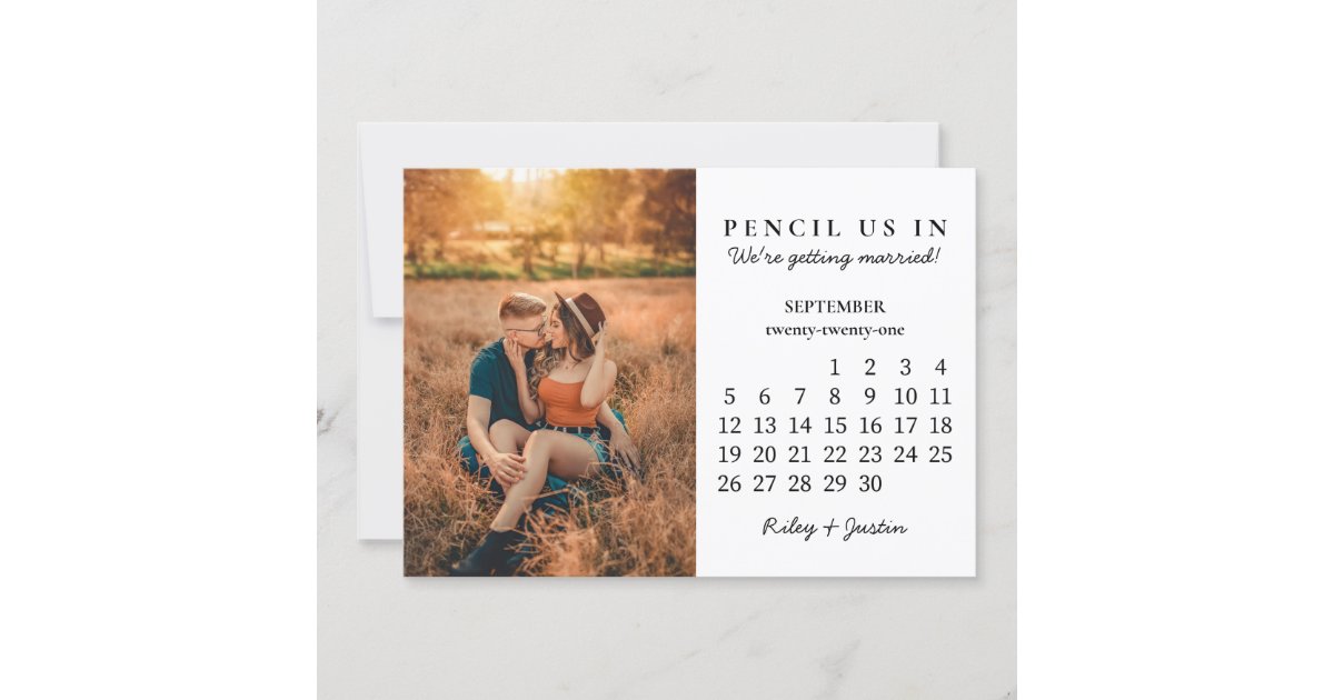Save the Date | Simple September 2021 Calendar Invitation | Zazzle