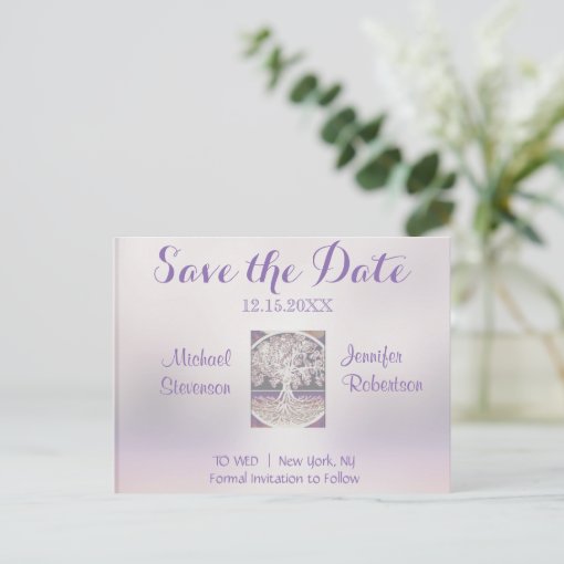Save the Date | Tree of Life Announcement Postcard | Zazzle