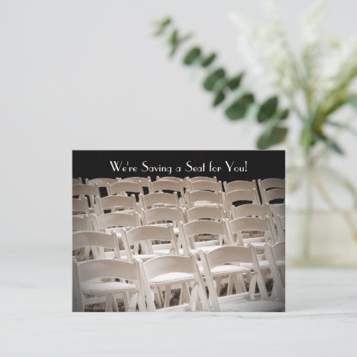 Save the Date Vow Renewal Ceremony Chairs Announcement Postcard | Zazzle