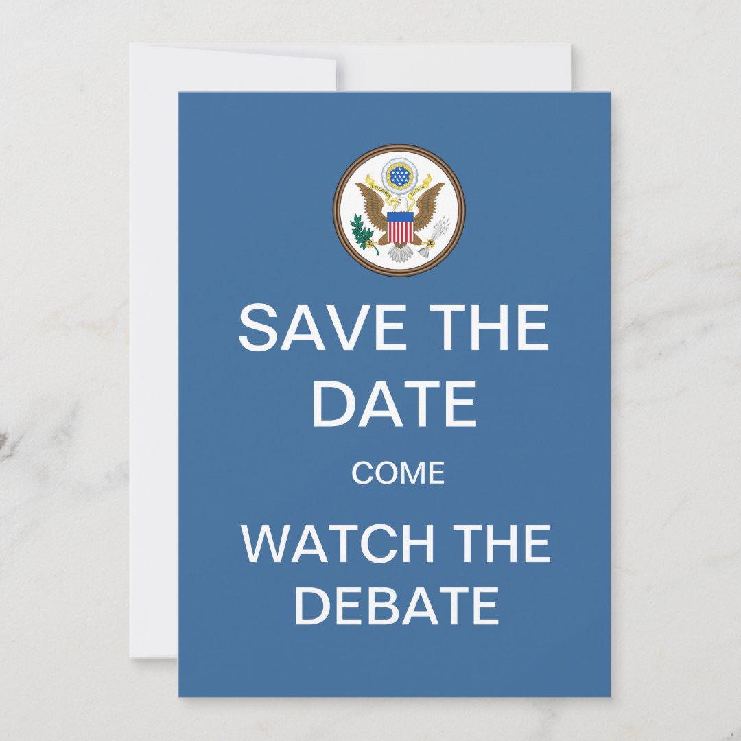 Save The Date Watch The Debate Party Invitation | Zazzle