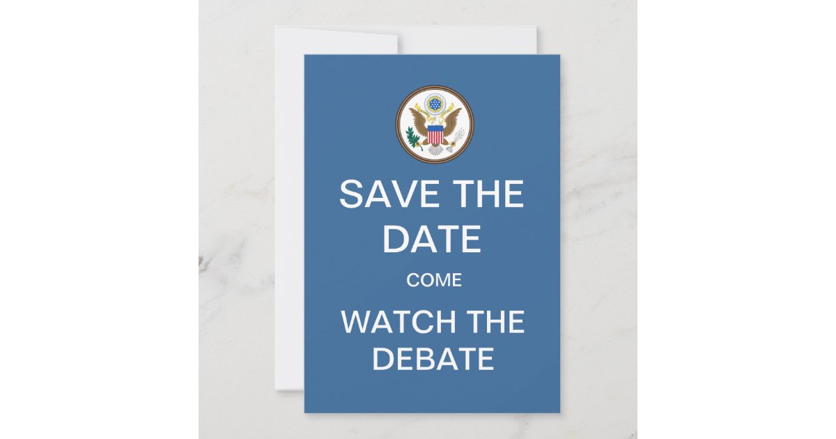 Save The Date Watch The Debate Party Invitation | Zazzle