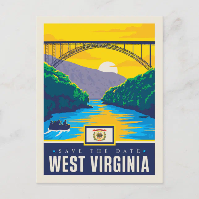 Save the Date | West Virginia Invitation Postcard | Zazzle