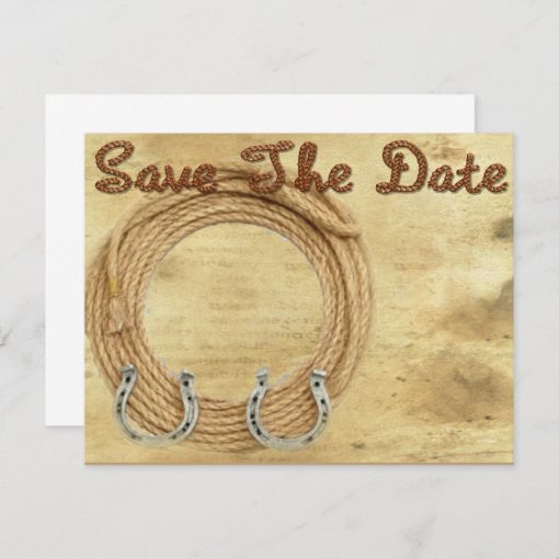 Save the Date Western Wedding invitation | Zazzle