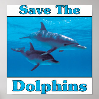 Save The Dolphins Posters | Zazzle
