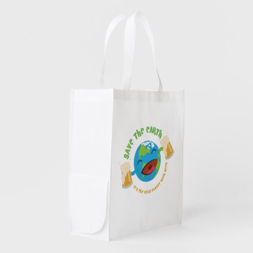 Save The Earth Reusable Grocery Bag | Zazzle