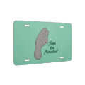 Save The Manatees! License Plate | Zazzle
