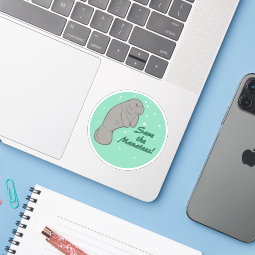 Save the Manatees! Sticker | Zazzle