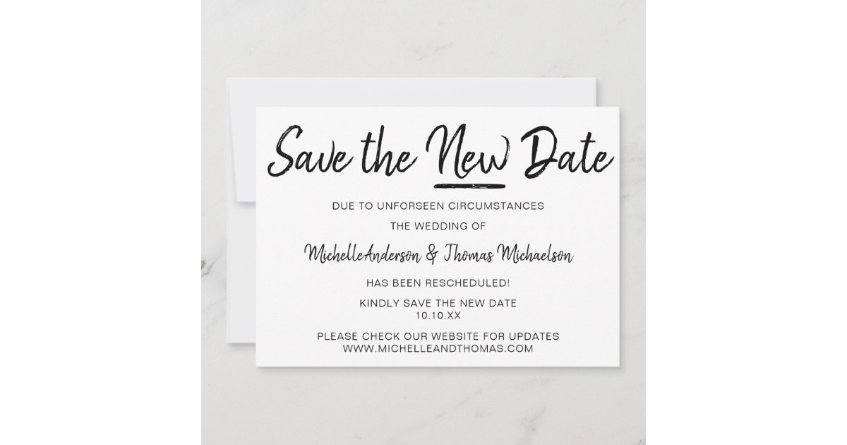 Save the New Date Save The Date | Zazzle