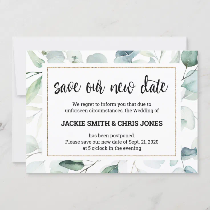 Save the New Date Wedding Announcement | Zazzle