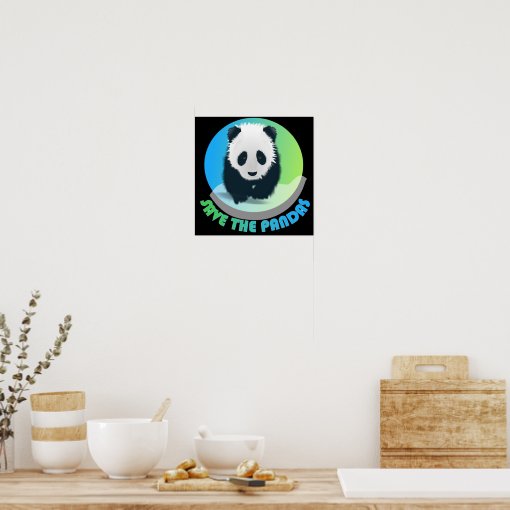 Save the Pandas Poster | Zazzle