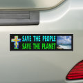 Save The People Save The Planet Bumper Sticker | Zazzle