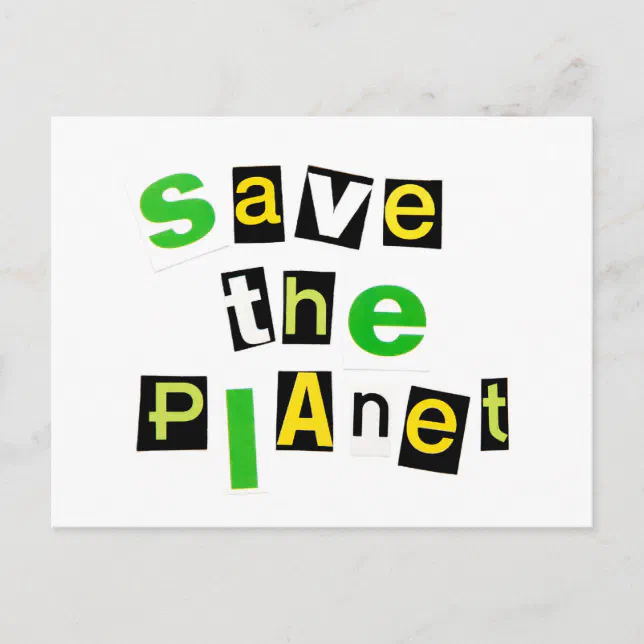 Save the Planet Postcard | Zazzle