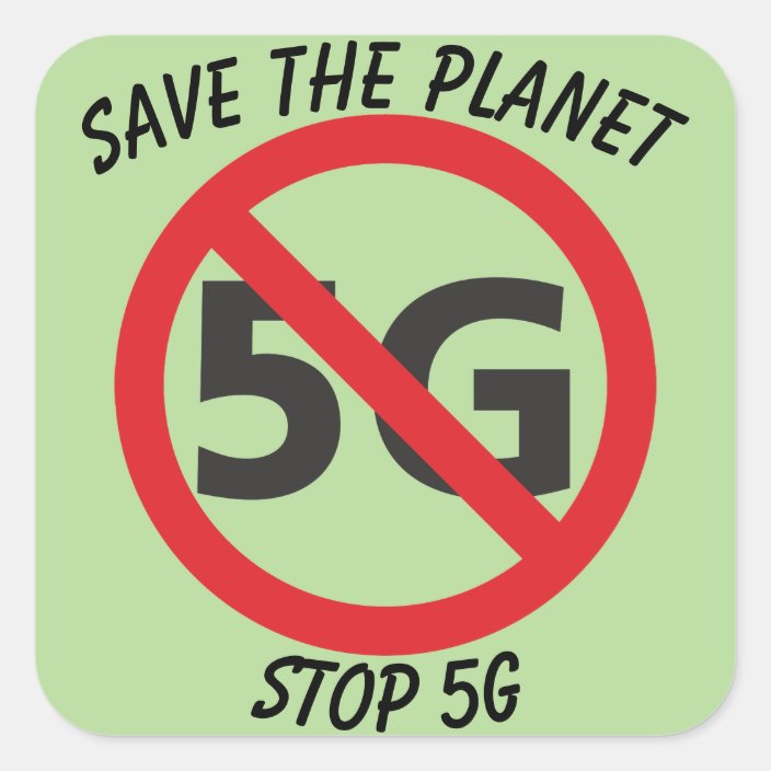 Save the Planet, Stop 5G sticker | Zazzle.com