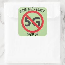 Save the Planet, Stop 5G sticker | Zazzle