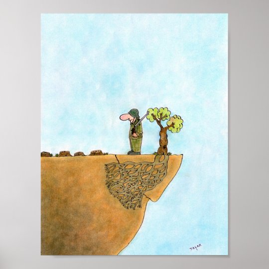 Save The Trees Cartoon Poster Paper | Zazzle.com