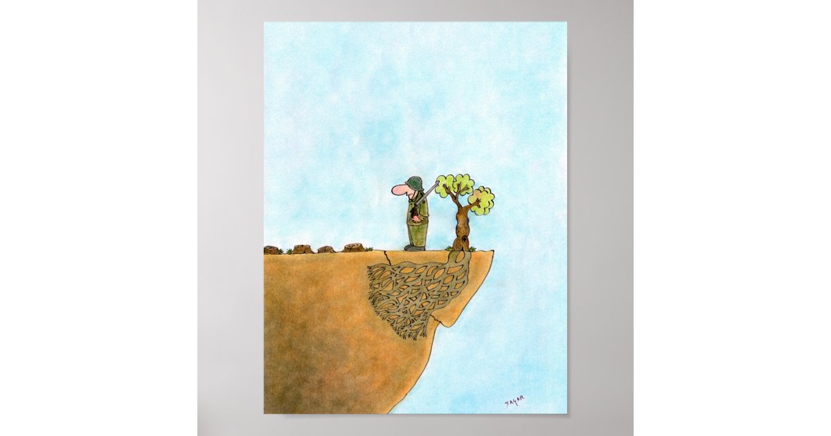 Save The Trees Cartoon Poster Paper | Zazzle