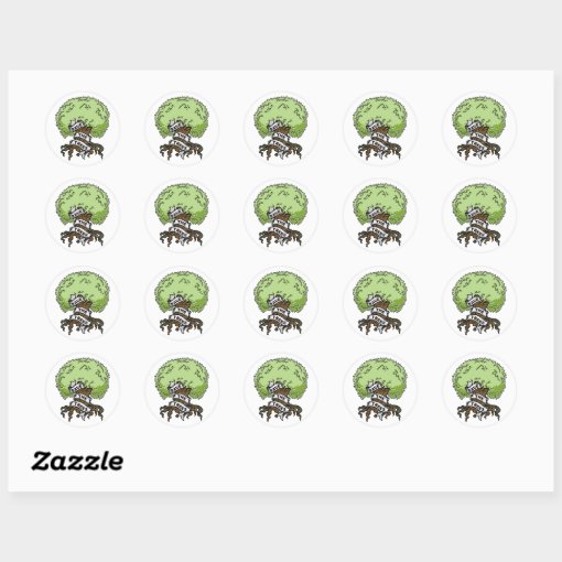 Save The Trees Classic Round Sticker | Zazzle