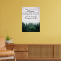 Save the trees oxygen with foggy forest picture poster | Zazzle